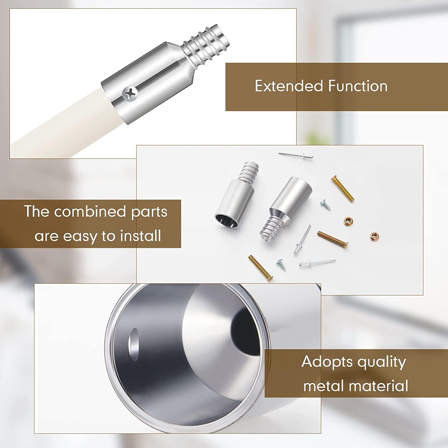 6 Pcs Threaded Tip Replacement Kit for Extension Poles - Metal Threaded ...