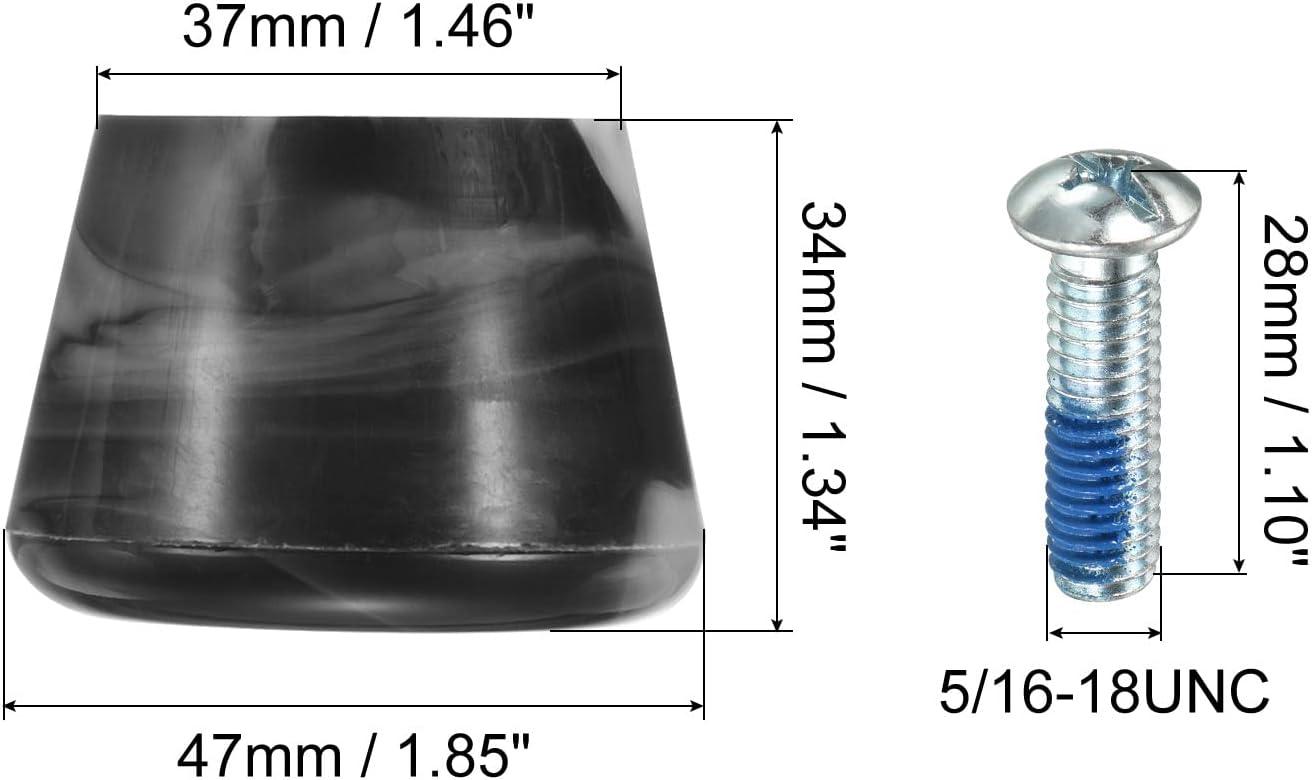 Patikil Roller Skate Toe Stops 82A Rubber Brake Stoppers 1 Pair - Black ...