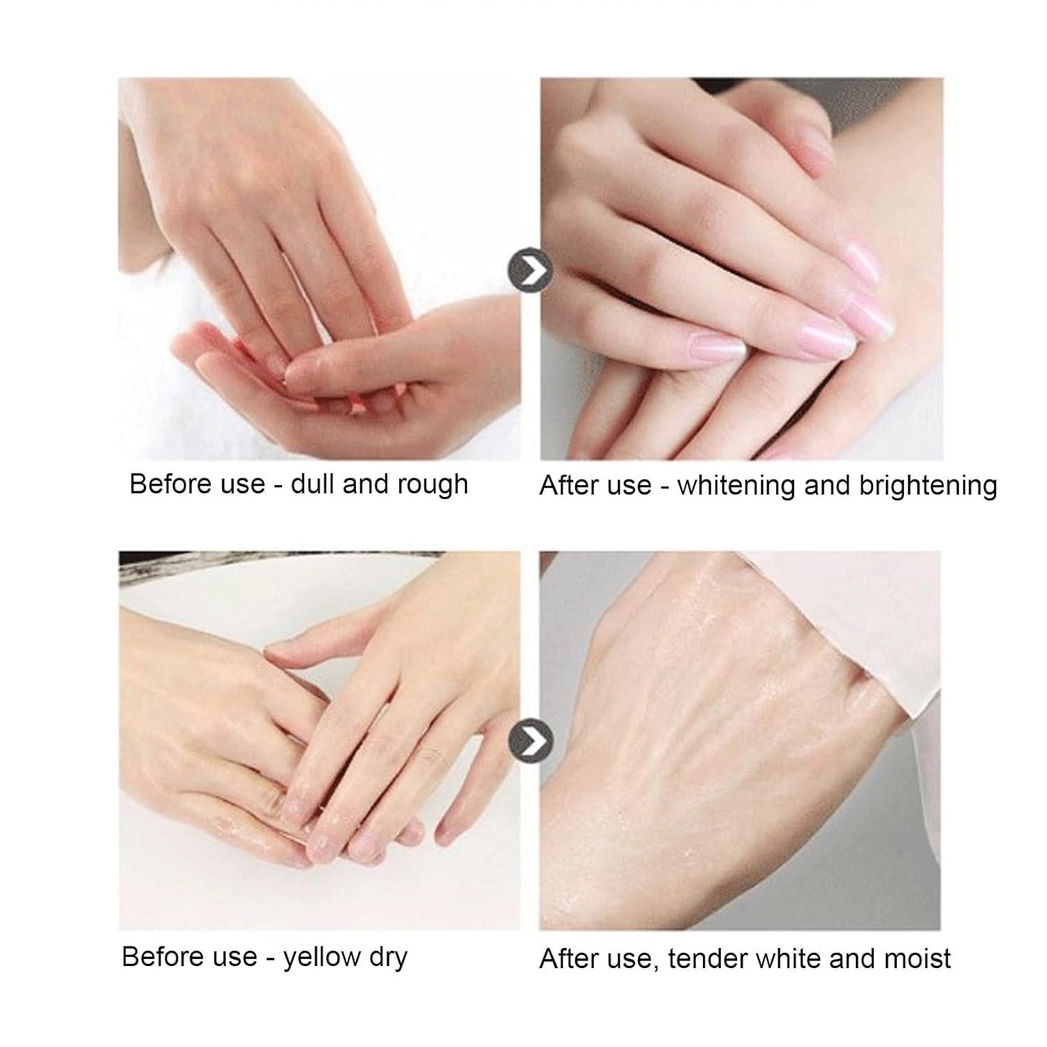Moisturizing Hand Mask with Collagen - Repair & Brighten Dry Cracked ...
