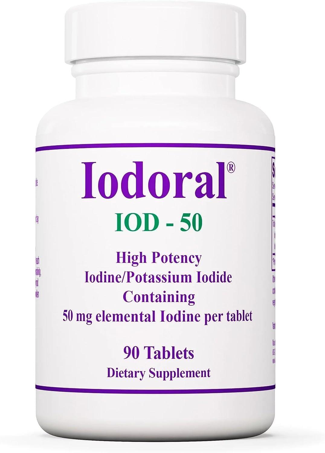 Iodoral 50 mg High Potency Lugol Solution Iodine Supplement - 90 ...