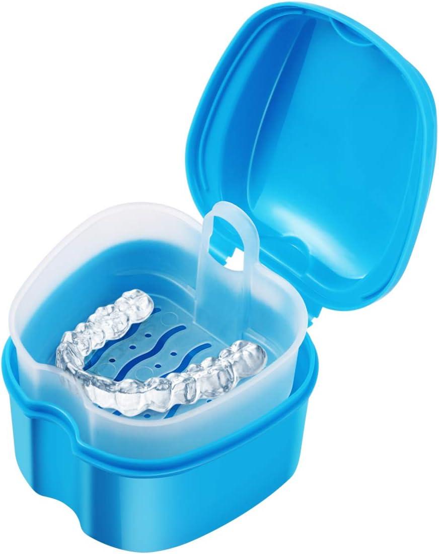 EXCEART Denture Box - Orthodontic Retainer & False Teeth Storage Case ...