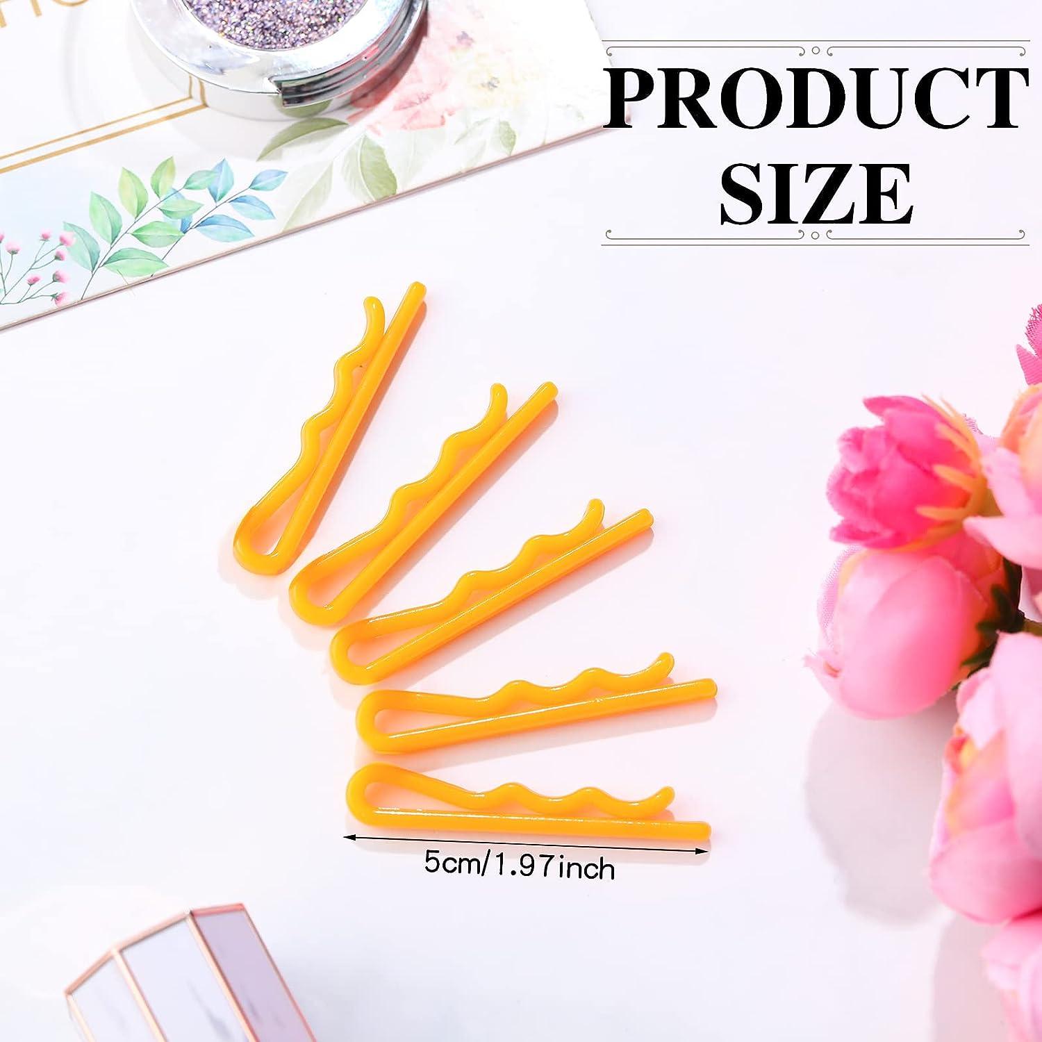 48 Metal-Free Bobby Pins with Sturdy Wave Design in Brown - Hair Grip ...