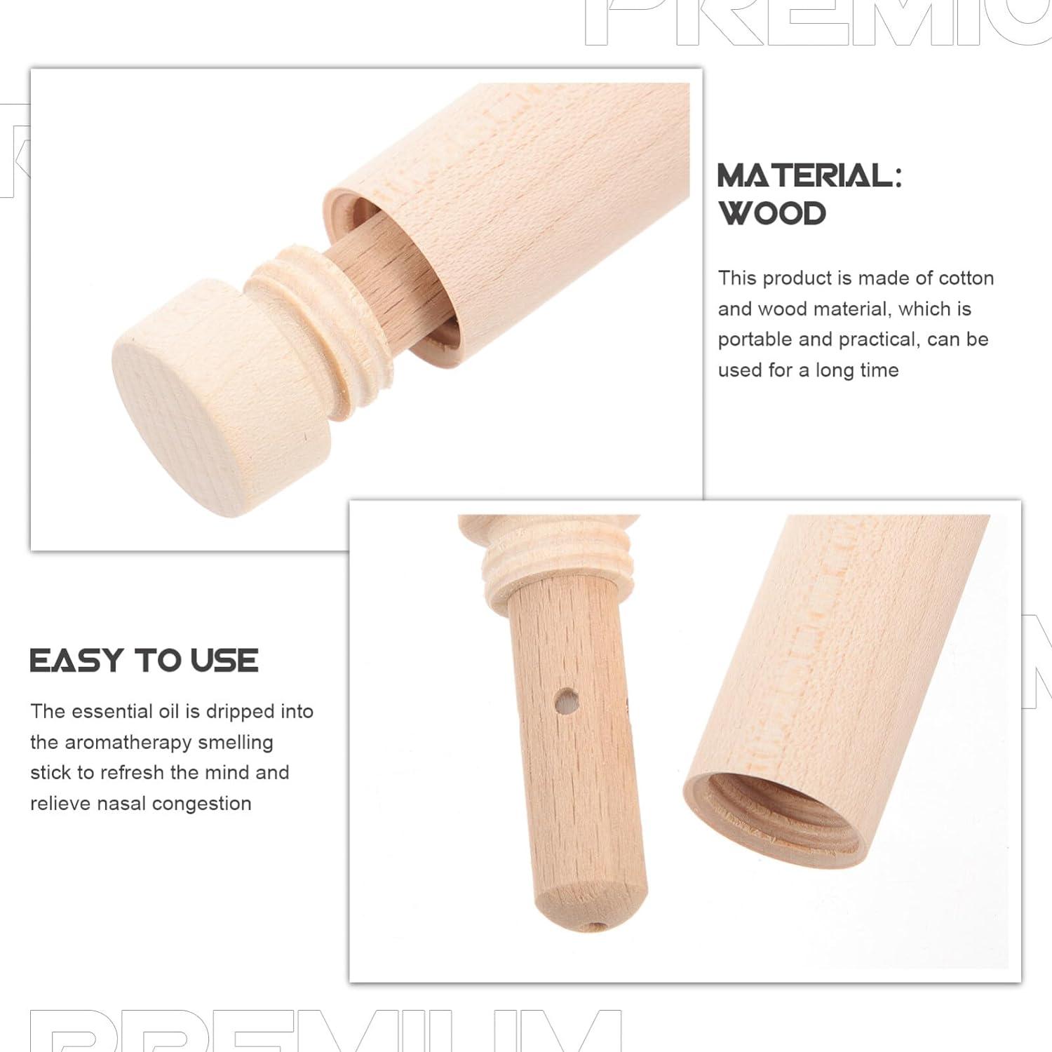 Healifty Refillable Wood Nasal Inhaler for Aromatherapy - Fragrance ...