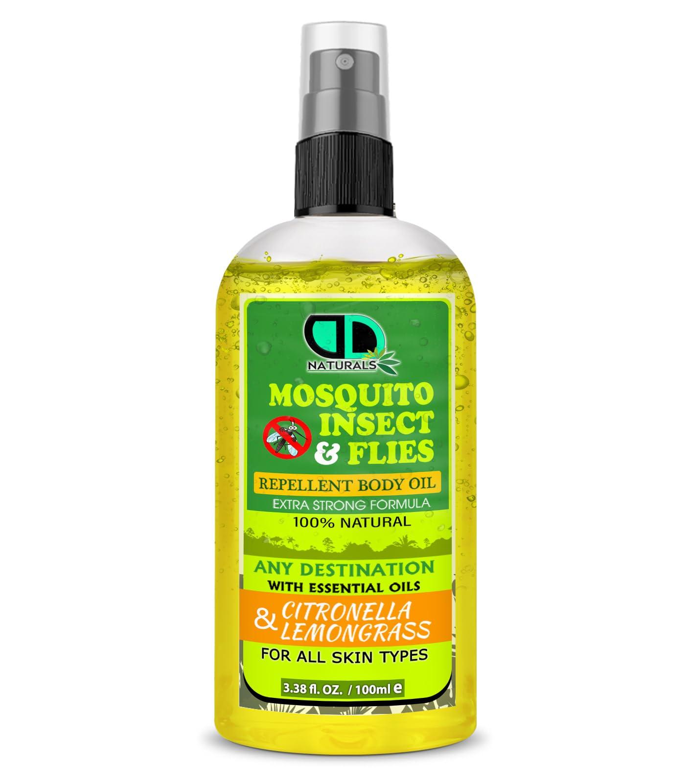 100% Natural Mosquito Insect & Flies Repplent Body Oil with Citronella ...