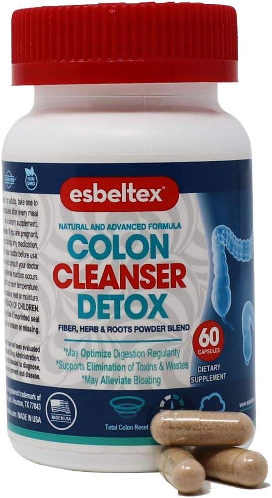 Esbeltex Colon Cleanser Detox - 60 Capsules for Constipation Relief ...