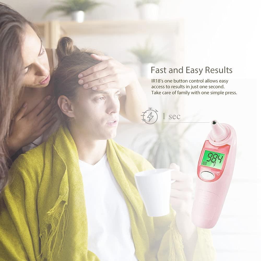 Fora IR18 Infrared Ear Digital Thermometer - Quick & Accurate Measurement for Baby, Kids, and ...