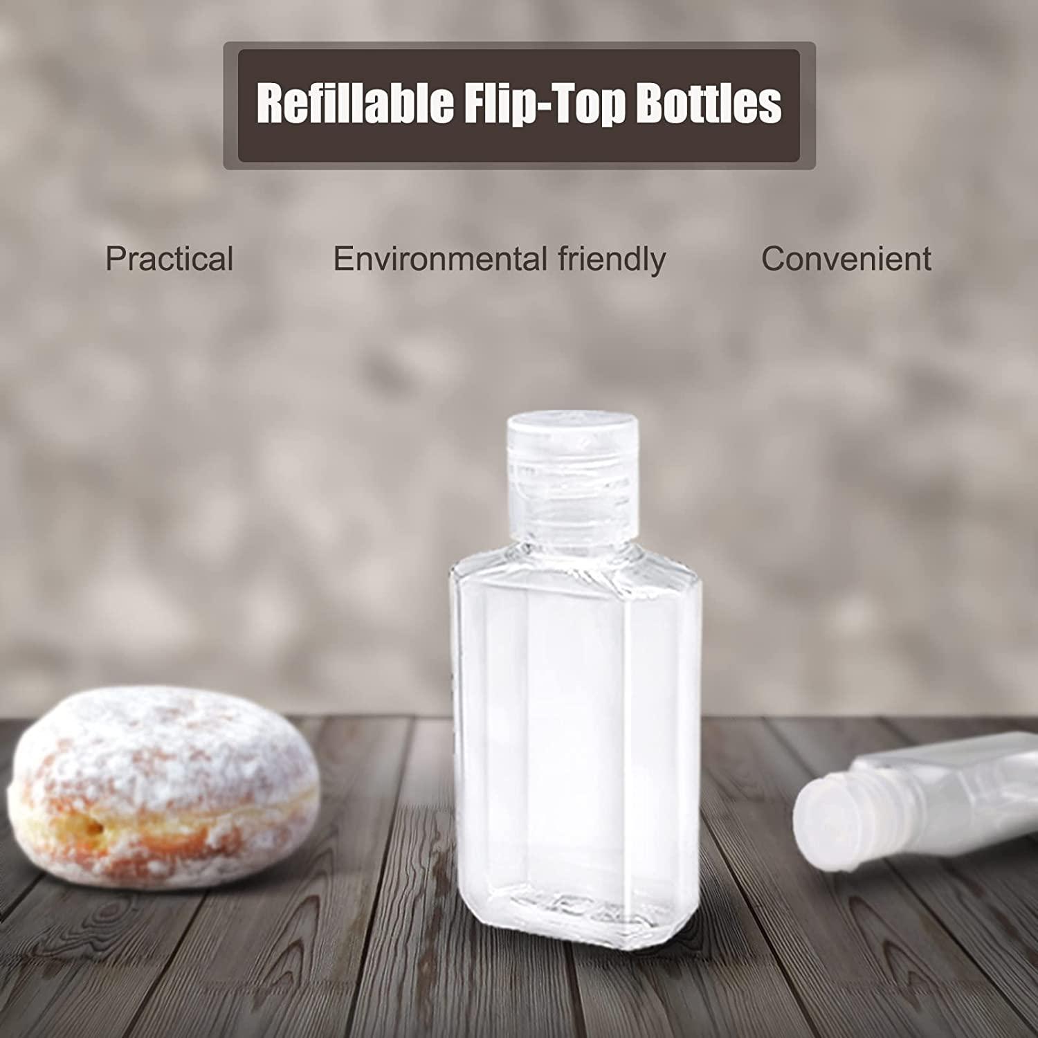 40 Pack 2 Oz Plastic Refillable Hand Sanitizer Bottles for Travel ...