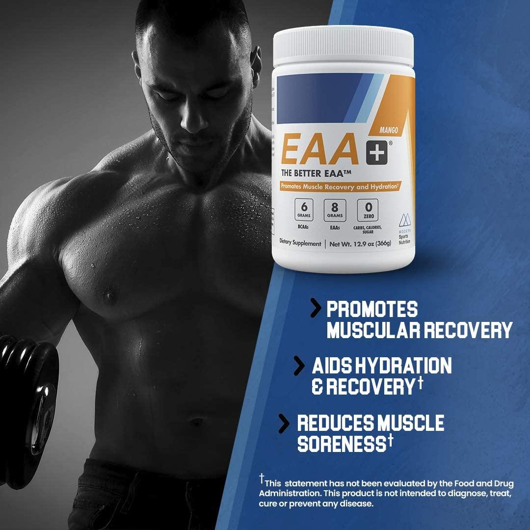 Modern's EAA+ Watermelon: Essential Amino Acid Powder for Muscle Recovery | 8g EAAs, 6g BCAAs ...