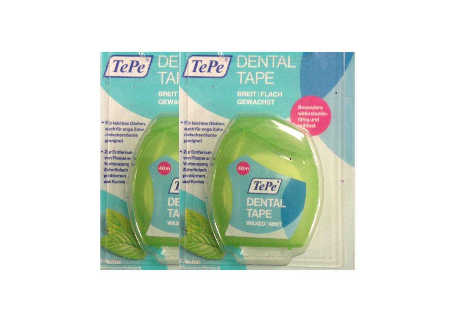 2x Tep Dental Tape 40m - Premium Dental Floss for Healthy Teeth ...