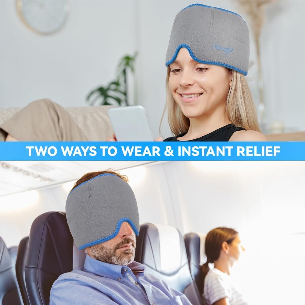 NEWGO Migraine Relief Head Ice Wrap - Reusable Hot Cold Therapy ...
