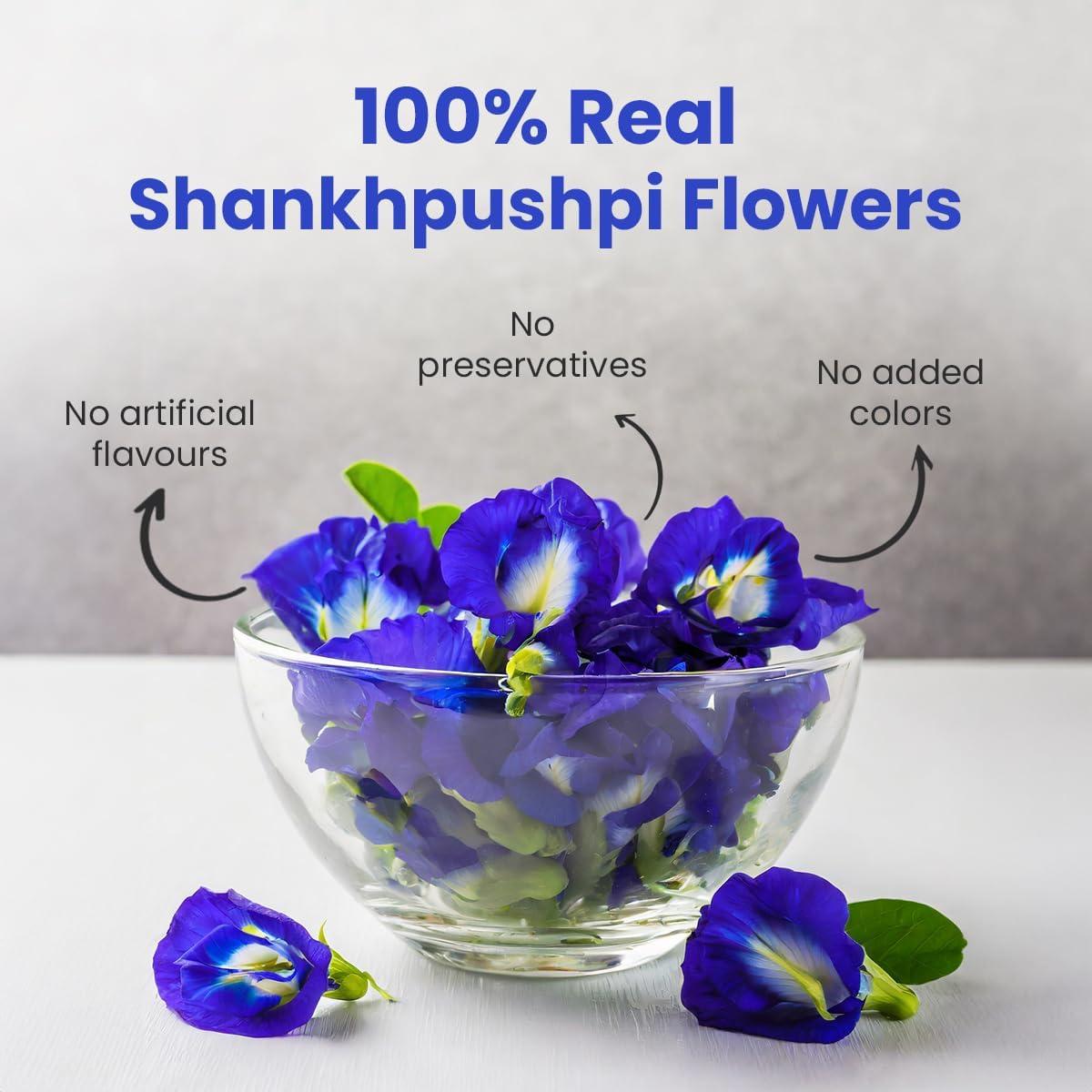 BLUE TEA - Shankhpushpi Flower - 30 Pyramid Tea Bags | For Food Iced ...