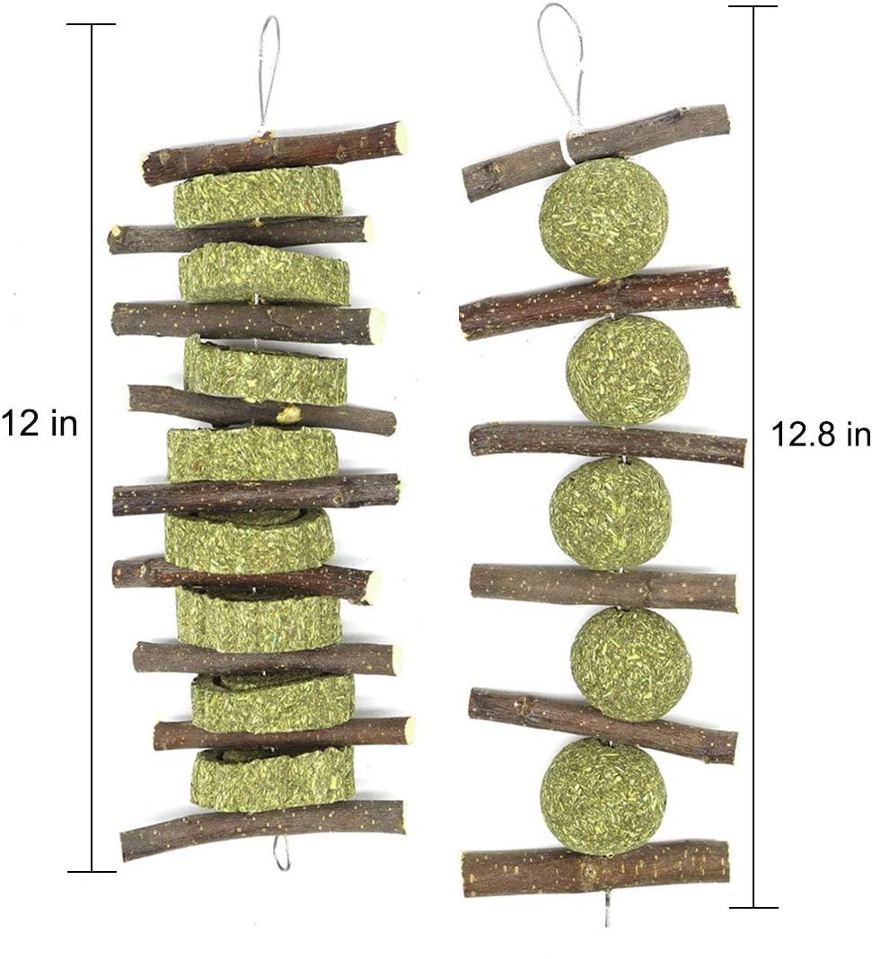 Organic Apple Sticks Bunny Chew Toys - 2 Pack | Ideal for Rabbits ...