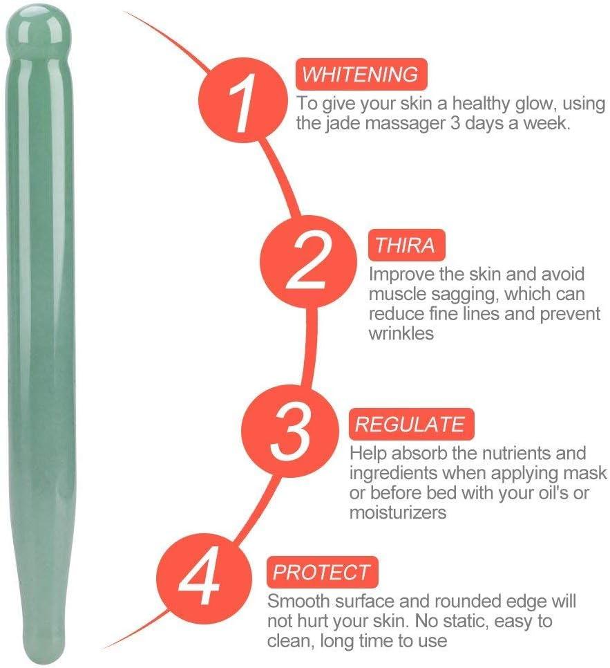 Natural Stone Acupressure Pen - 12cm Aventurine Green Acupuncture Stick ...