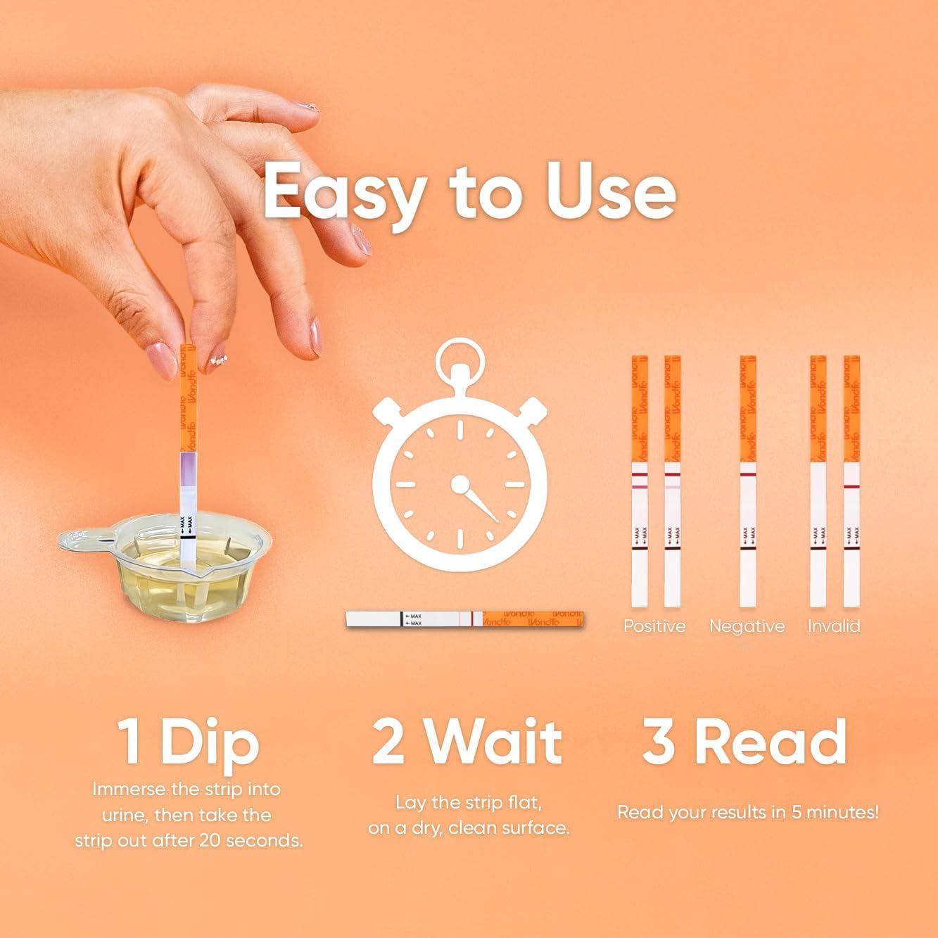 Wondfo Pregnancy Test Strips - 25 Pack Early Result Pregnancy Test ...