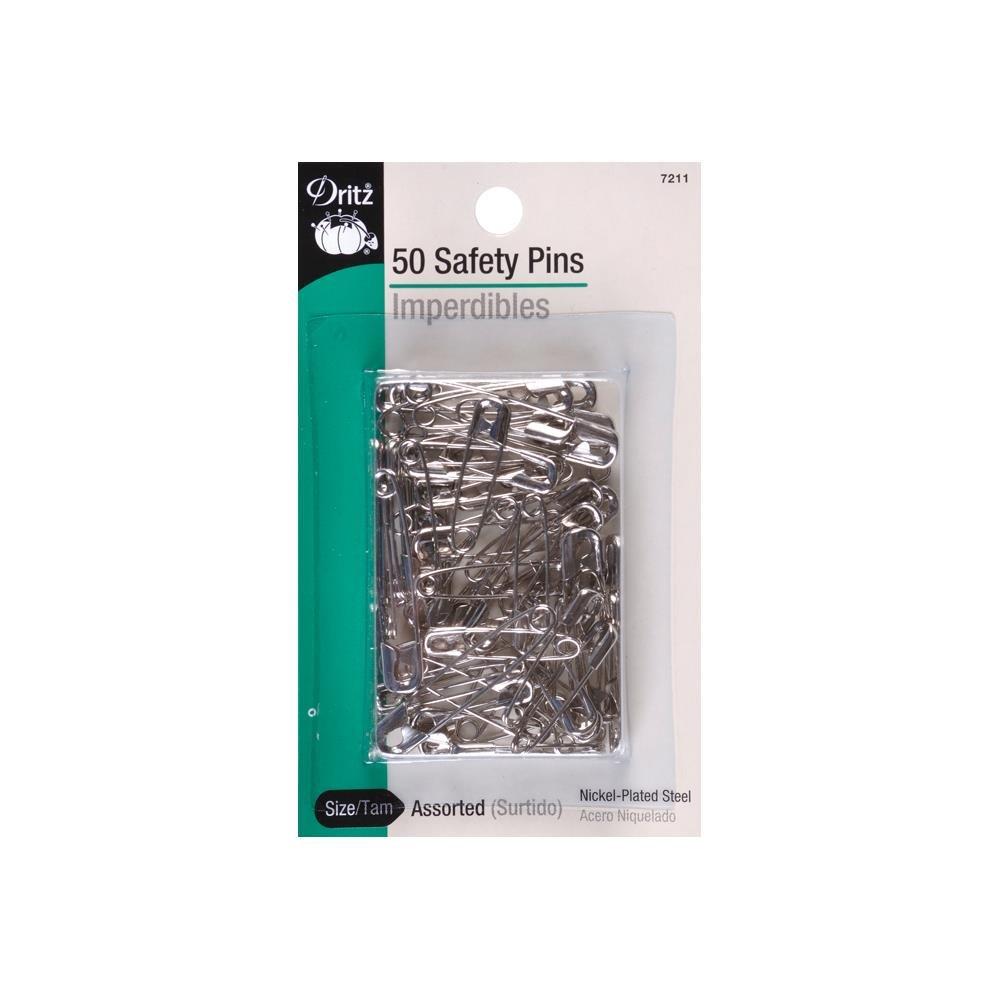 Dritz 7215 Safety Pins Curved Size 1 (50-Count) - Secure Fastening for ...