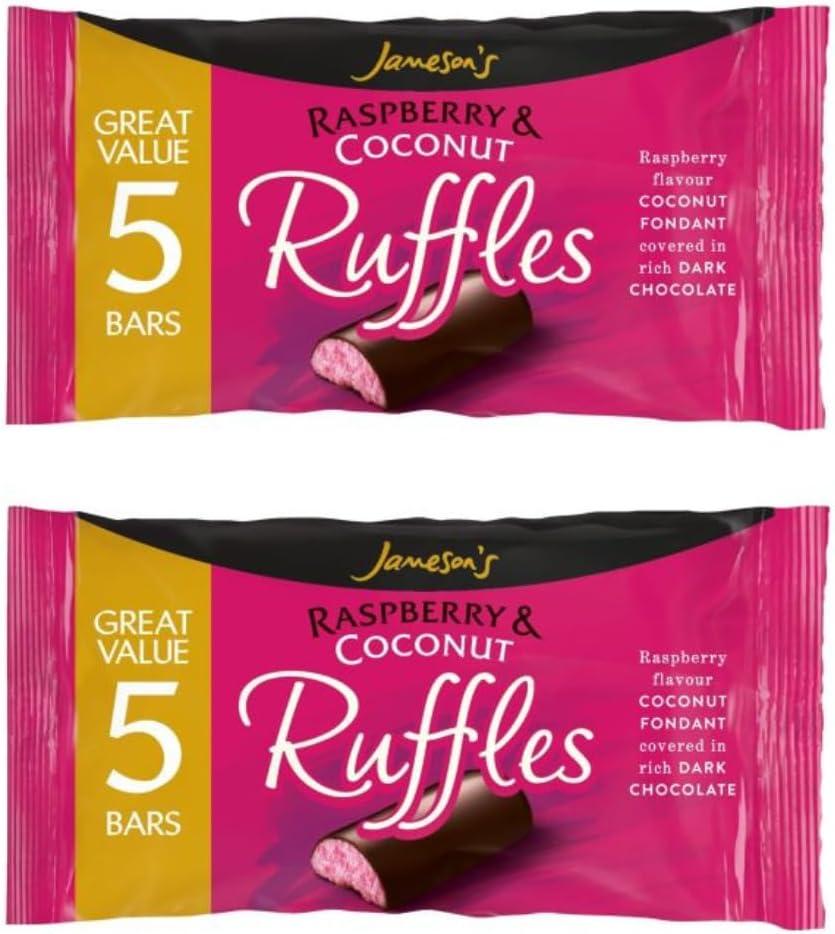 Jameson's Raspberry & Coconut Ruffles 5 Bars Pack 130g (Pack of 6 ...