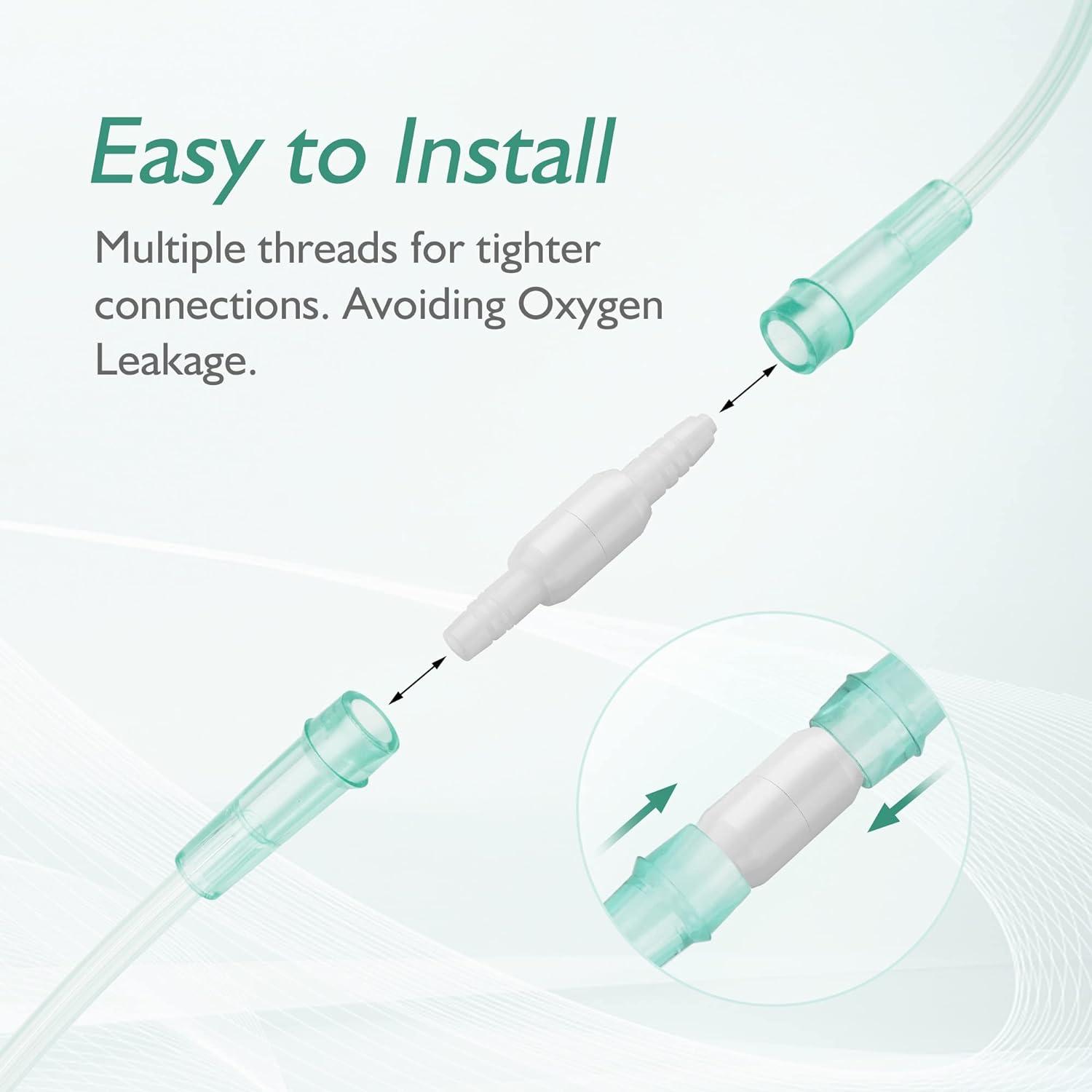 10 Pack Oxygen Swivel Connectors - 360 Rotation for Tube Cannula ...