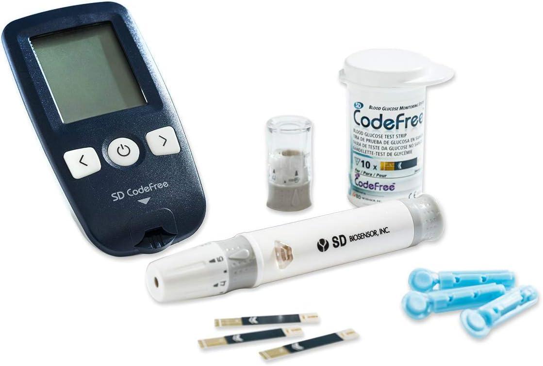 Buy CodeFree Blood Glucose Meter Set - Accurate mg/dl Testing with ...
