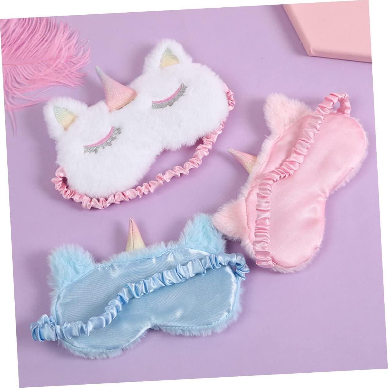 FRCOLOR Trumpet Embroidered White Sleeping Mask - Cute Masquerade Eye ...