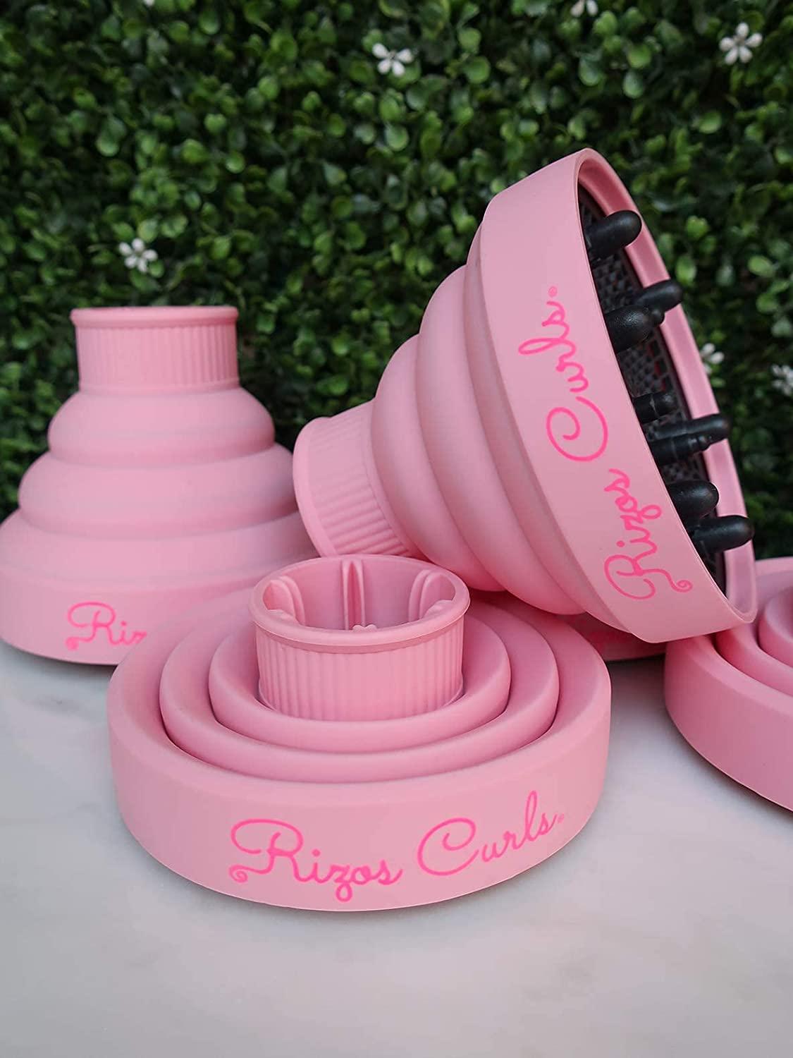 Rizos Curls Pink Collapsible Hair Diffuser - Ideal for Drying Curly ...
