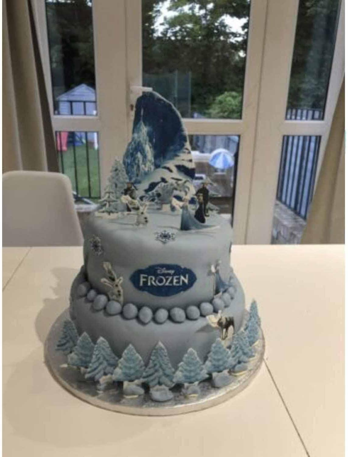 Personalised Elsa Anna Stand Up Edible Wafer Cake Decorating party ...