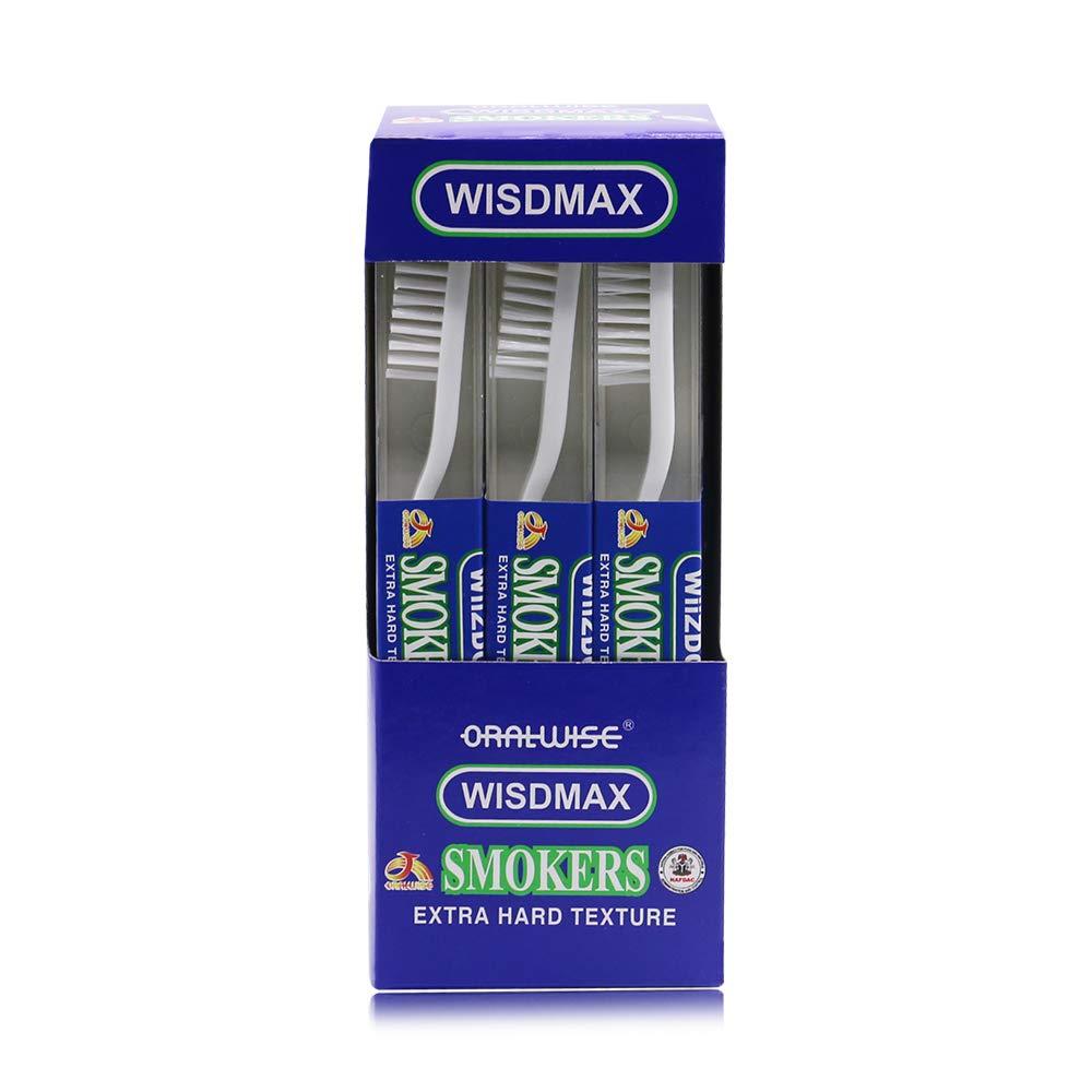 DR PERFECT WISDMAX Adult Smoker's Toothbrush Super Hard Bristles (12 ...