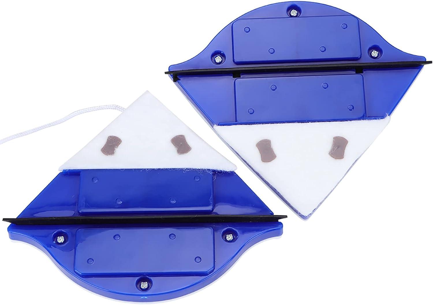 Double-sided magnetic window brush cleaner flexible wiper with three ...