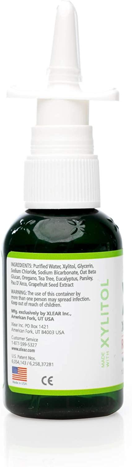 Xlear Rescue Nasal Spray with Xylitol - All-Natural Saline Spray for ...