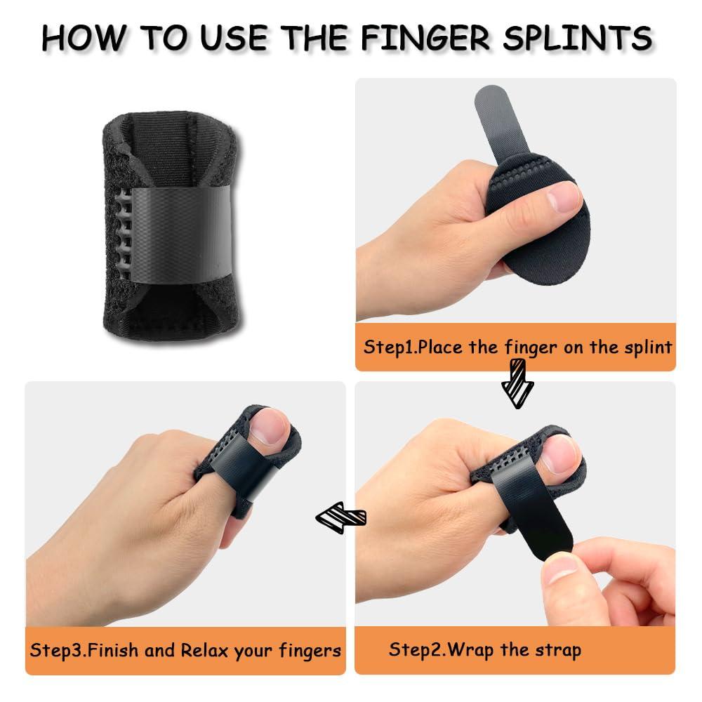 LICQIC Finger Splint Support for Broken or Bent Fingers - Arthritis ...