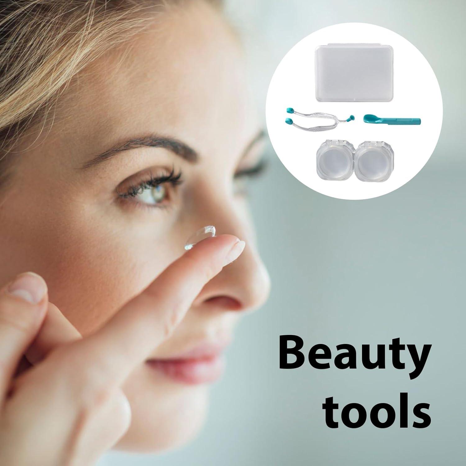 Contact Lens Remover & Applicator Tool - Portable Silicone Kit for Easy ...