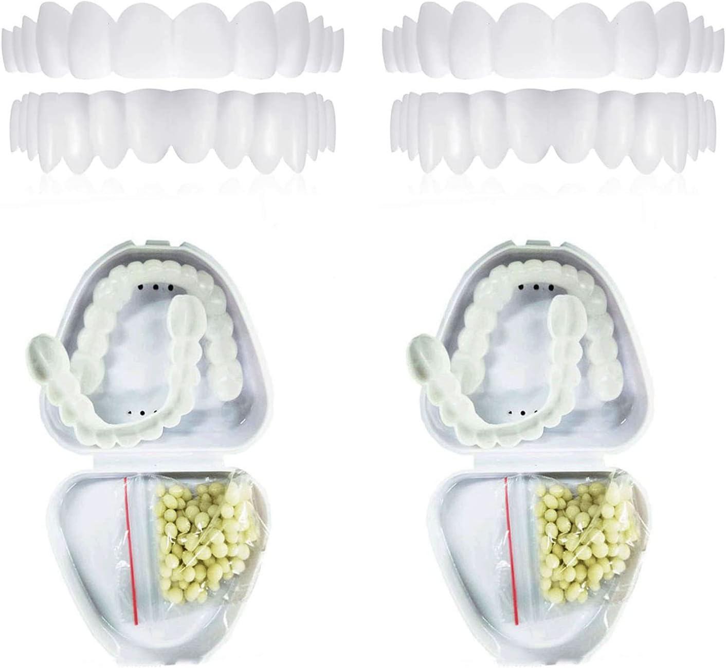 Flipped Warm 2 Pairs False Teeth Veneers | Cosmetic Tooth Covers ...