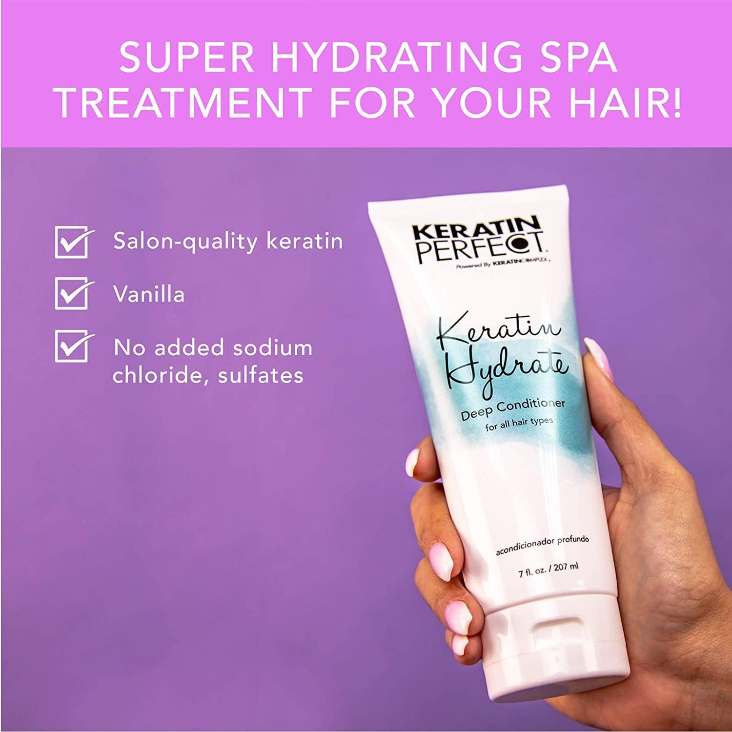Keratin Perfect Hydrate Deep Conditioner for Women - Salon Level ...