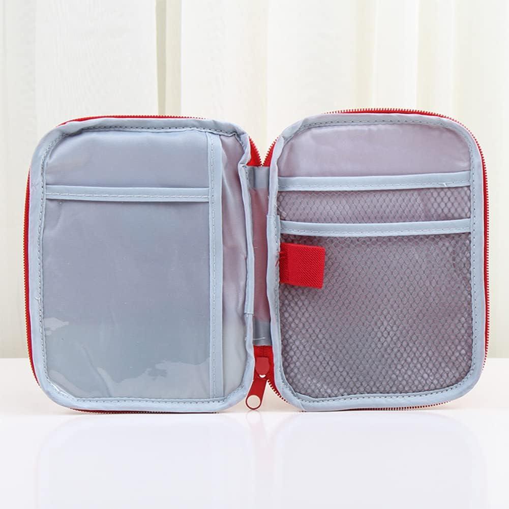 Buy Mini First Aid Bag - Portable Empty Medication Storage Bag - Red ...