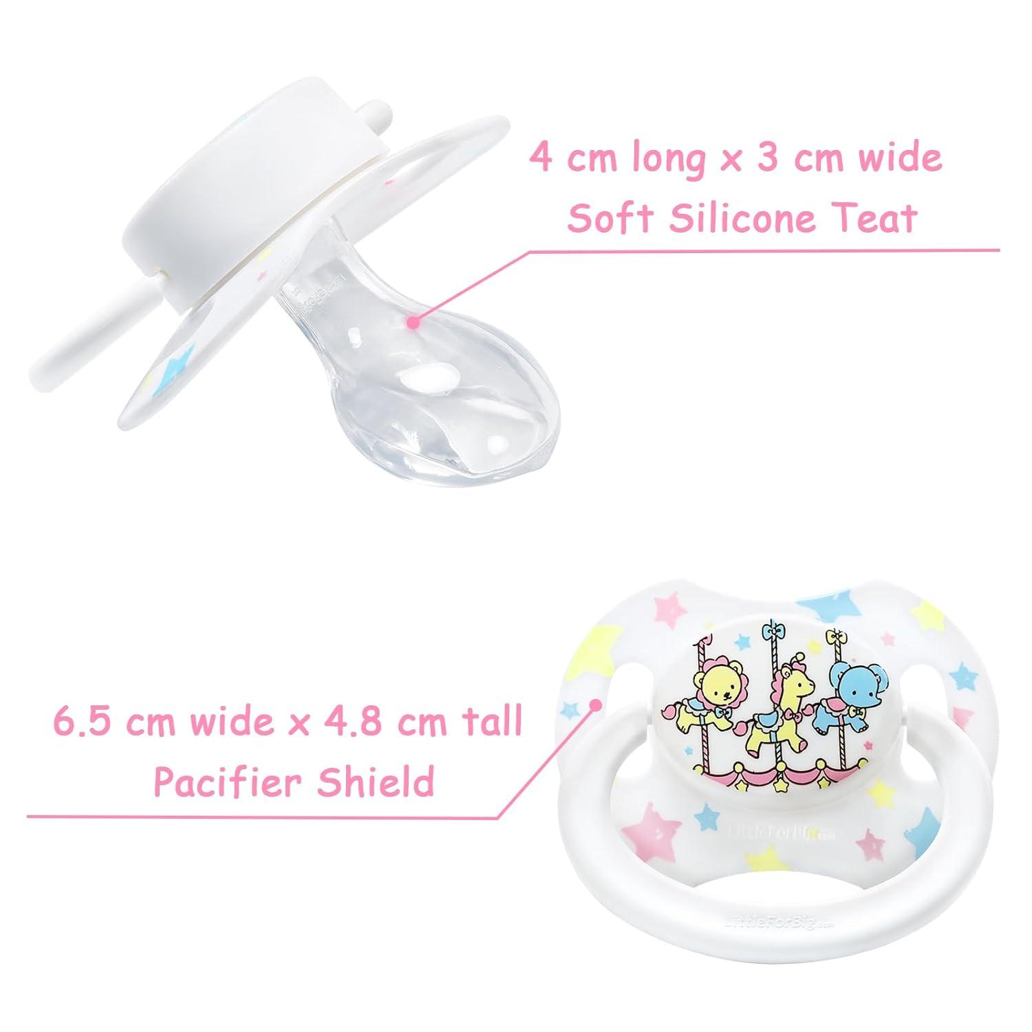 LittleForBig Large Shield Pacifier Generation II - Adult Size White ...