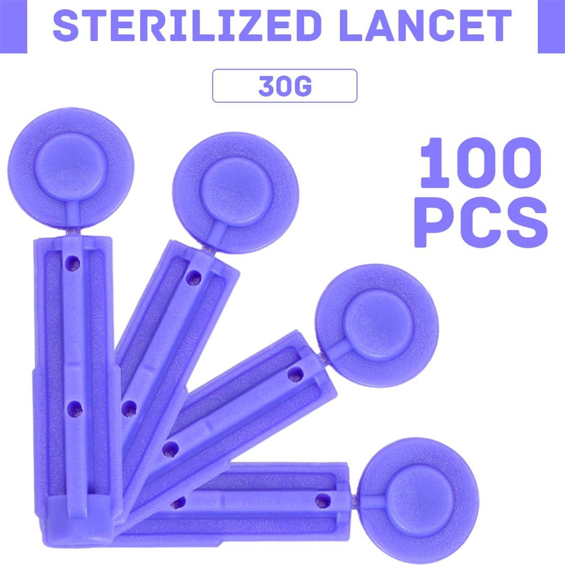 Lancets for Blood Test 30 Gauge Blood Sugar Lancets 100 Count ...