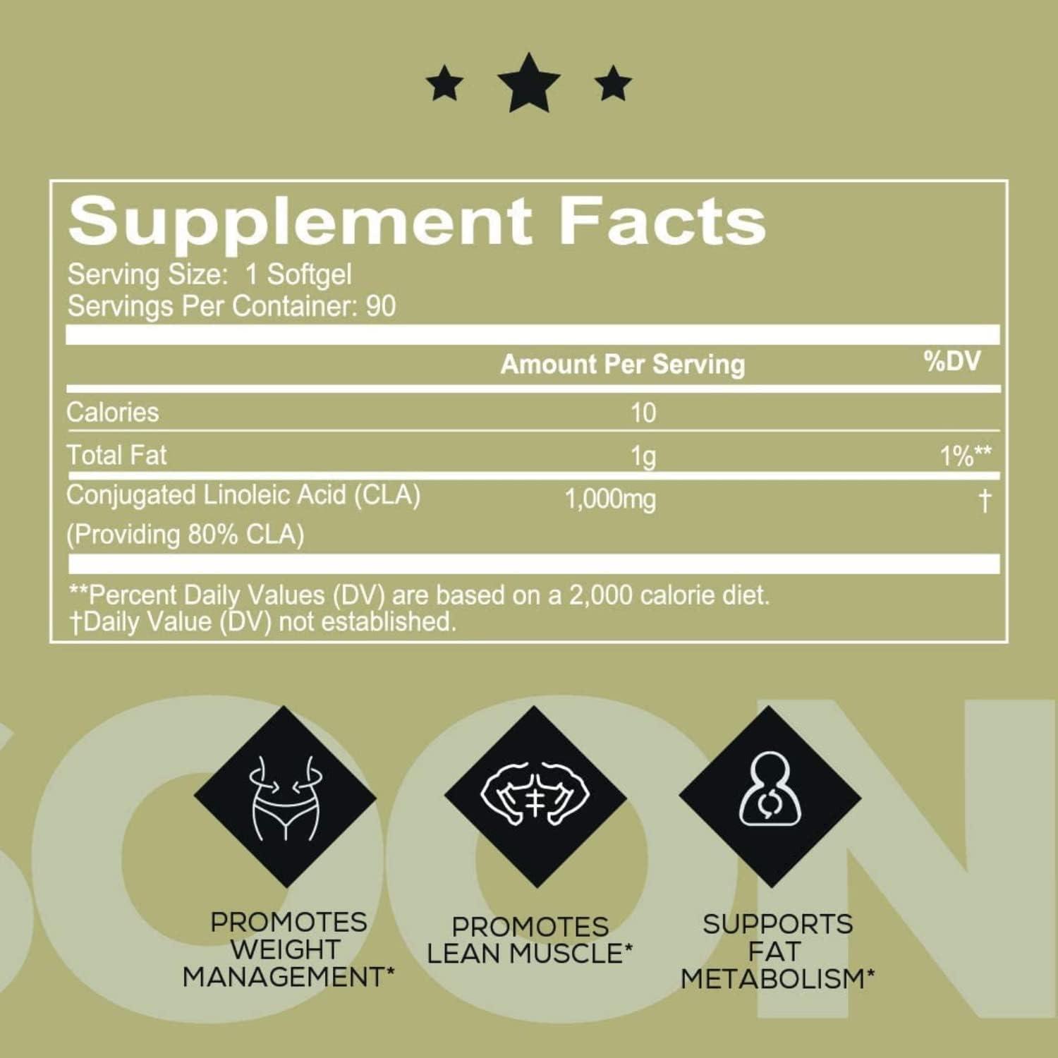 REDCON1 CLA Supplement - 1000mg Per Serving - Weight Management & Lean ...