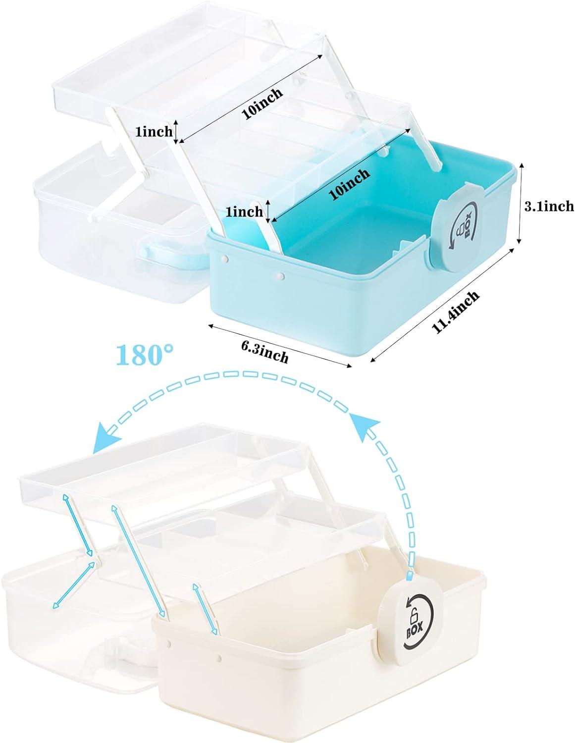 PENGKE 3-Layer Medicine Box with Portable Handle - Safe Medication ...