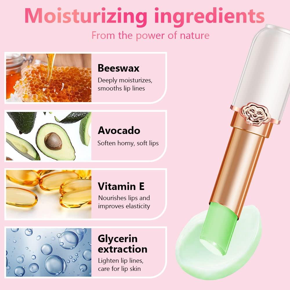 Evpct 2Pcs Aloe Vera Tinted Lip Balms | Color Changing Lipstick Balm ...
