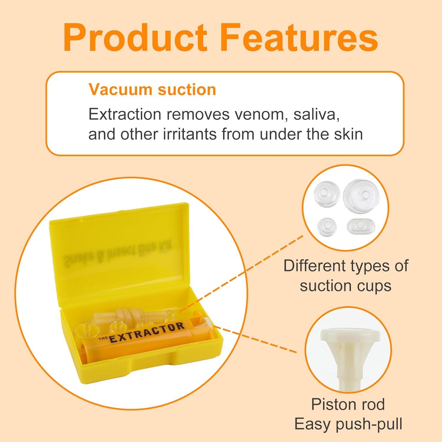 Bug Bite Suction Tool - Insect Bite and Bee Sting Extractor Kit ...