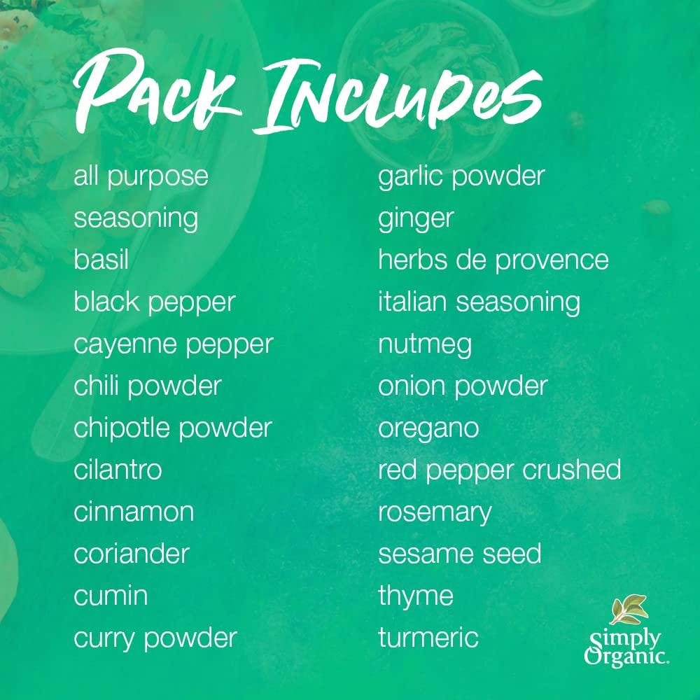 Simply Organic Ultimate 24-Piece Organic Spice Gift Set - Premium ...