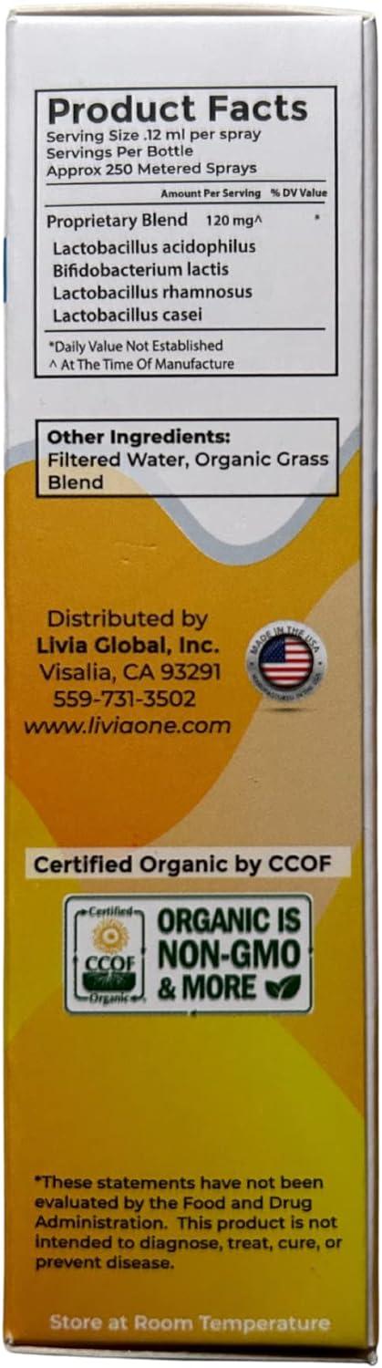 LiviaOne Nasal Spray - All-Natural Plant Based Probiotic Sinus Spray ...