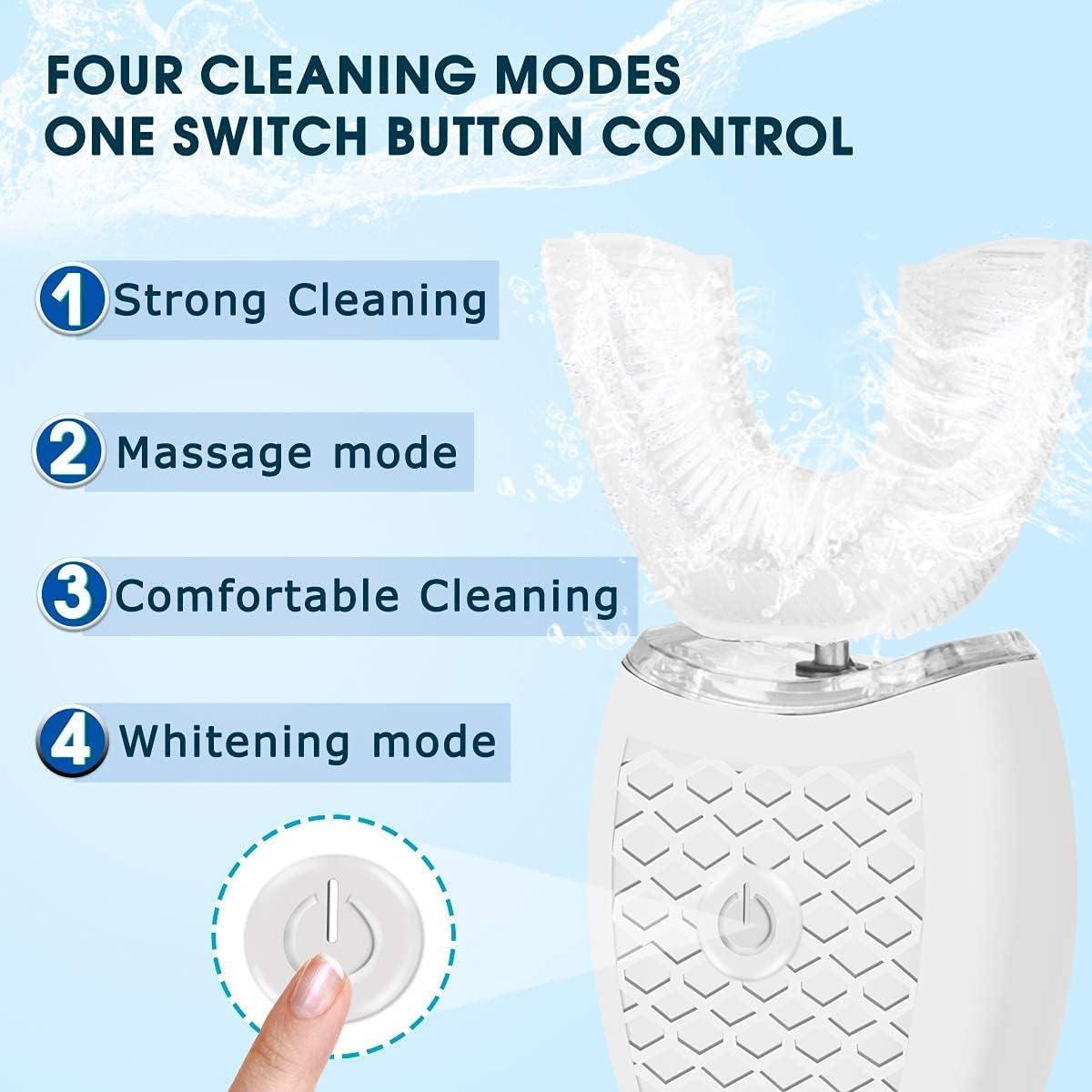 Buy 360 U-Shaped Electric Ultrasound Toothbrush - Wireless Charging ...