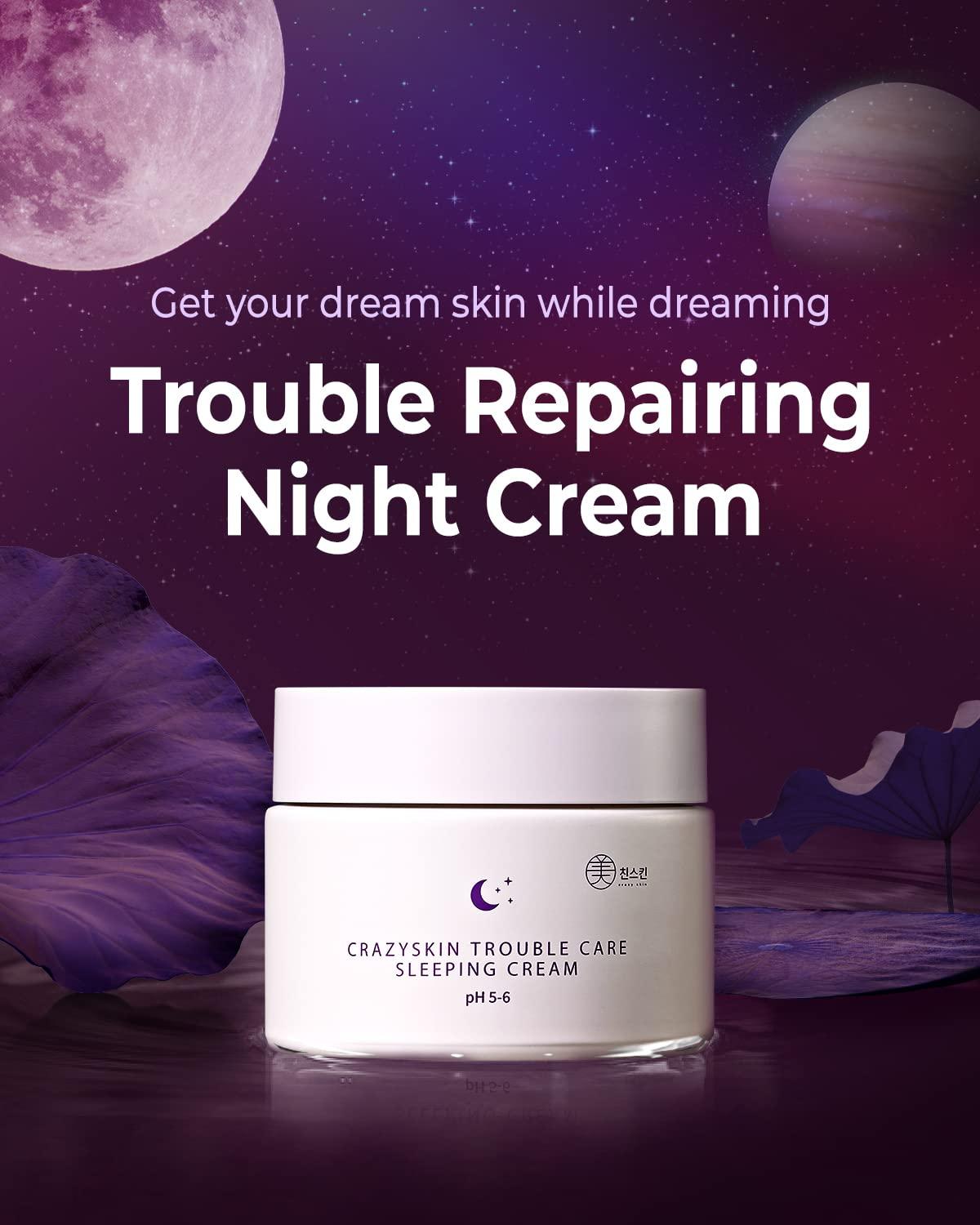 CRAZY SKIN Repair Trouble Care Sleeping Cream 1.76oz | Deep ...
