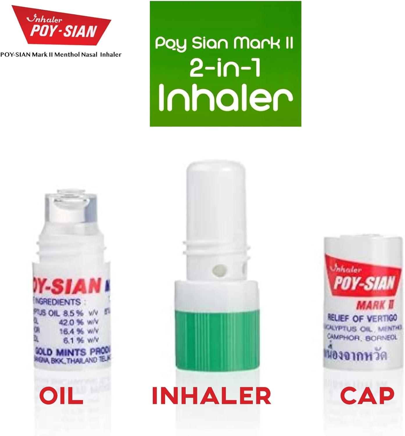 Poy-Sian Menthol Salt Nasal Inhaler - Fast Relief (1 Piece) | Buy Now ...