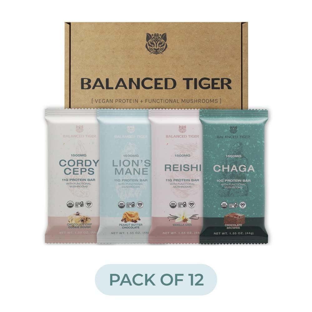 Full Dose Functional Mushroom Protein Bars with Lions Mane, Chaga ...