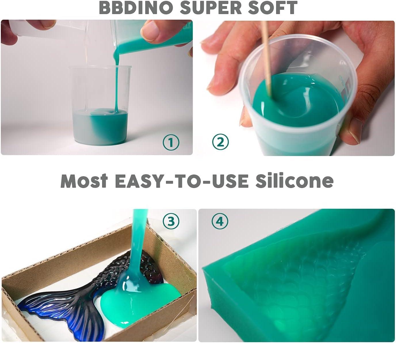 BBDINO Super Elastic Silicone Mold Making Kit - 70.56 oz Liquid ...