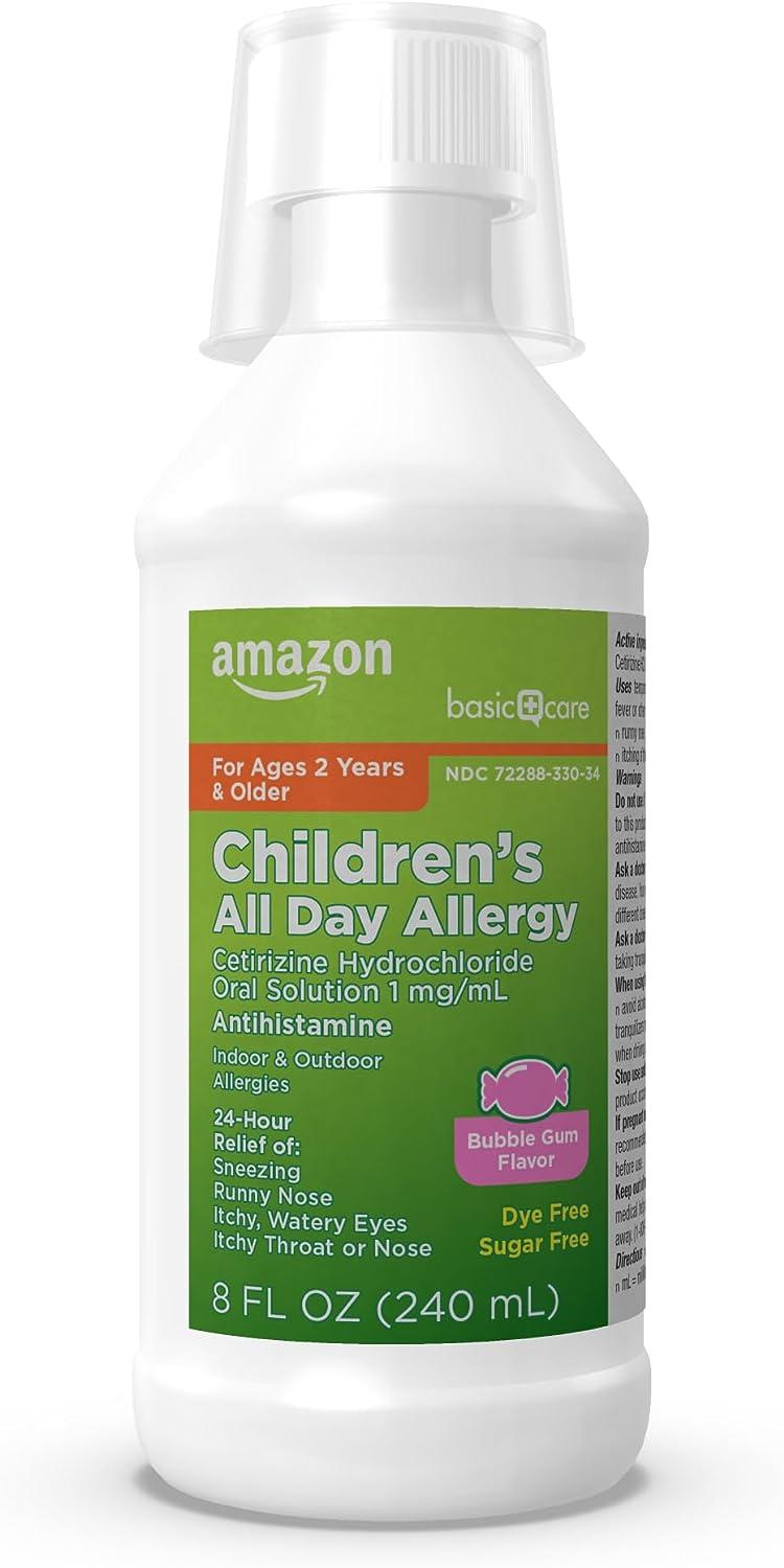 Amazon Basic Care Cetirizine Hydrochloride Oral Solution 1mg/mL ...