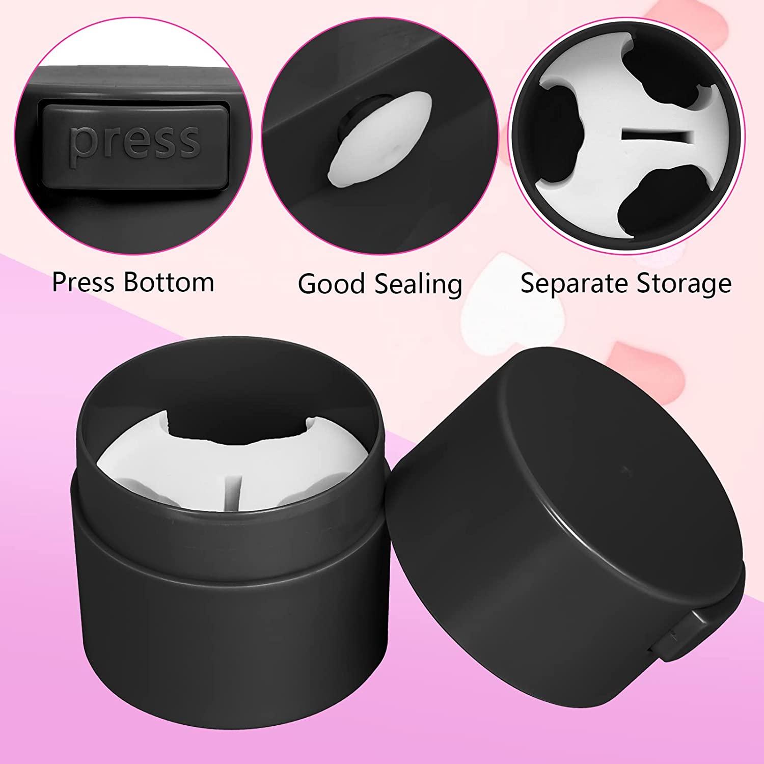 Buqikma Eyelash Glue Storage Tank - Black | Bottom Sealed Adhesive ...
