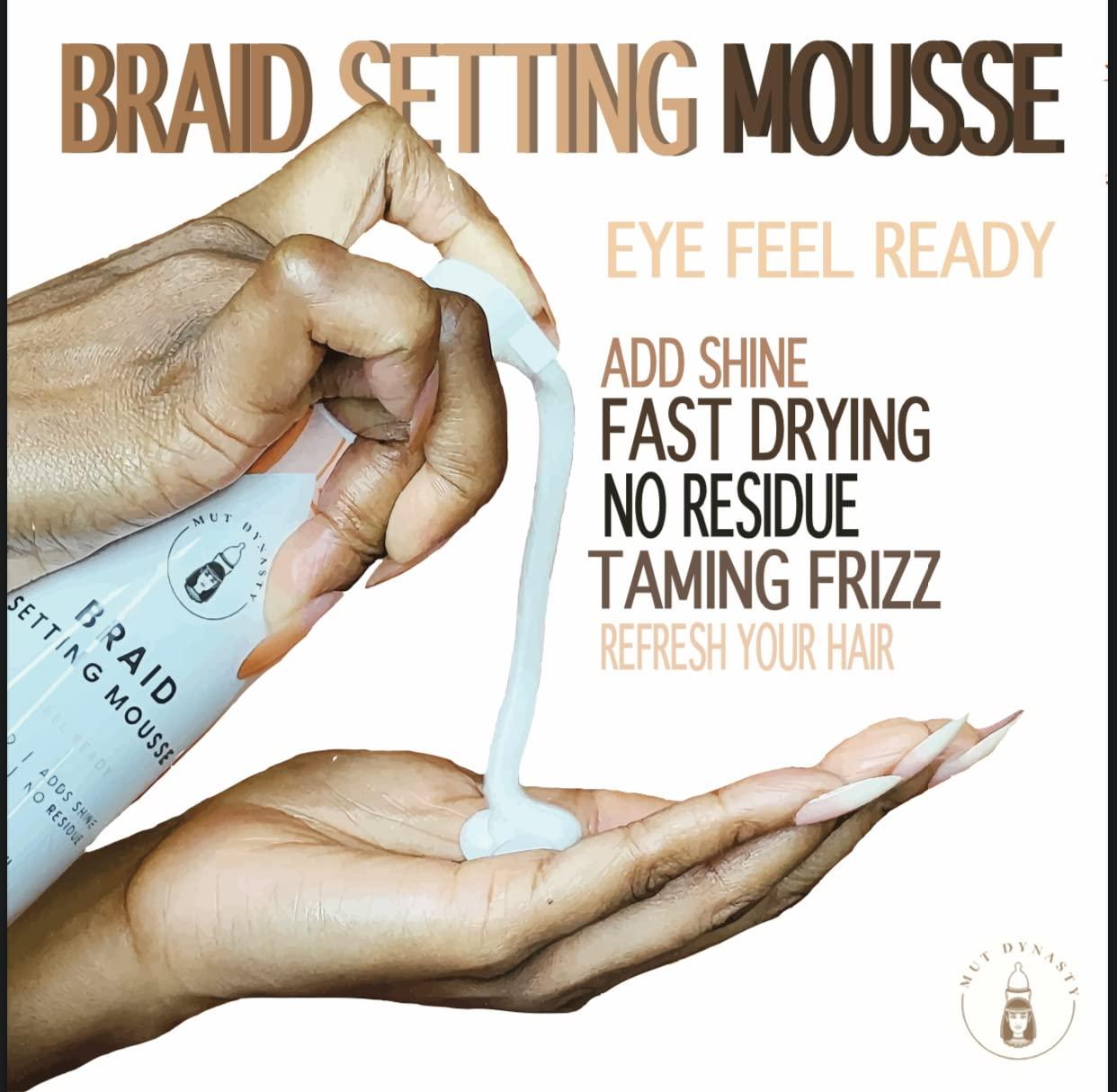 Mut Dynasty Moose Hair Foam for Box Braids - Professional Braid Mousse ...