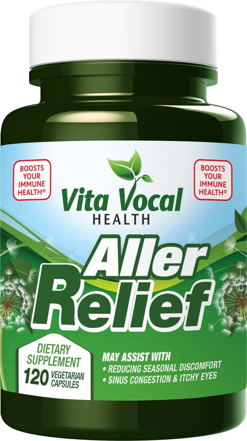 Vitavocal Aller Relief - Fast Acting Allergy Supplement for Sinus ...